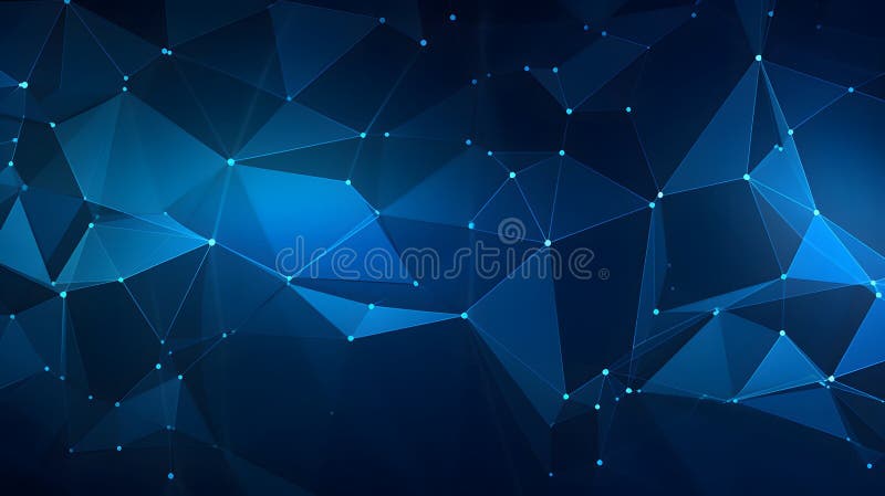 Abstract Blue Polygonal Network Background Stock Illustration ...