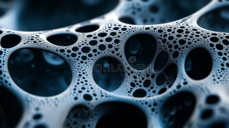 Abstract Blue Porous Structure with Many Holes Stock Illustration ...