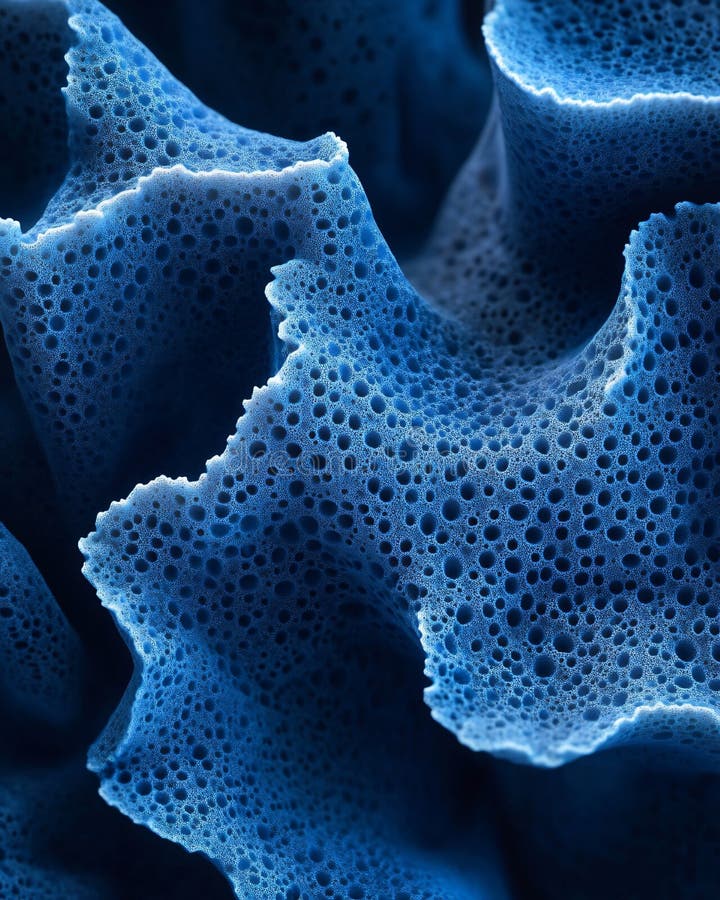 Abstract Blue Porous Texture AI Generated Background High Quality Image ...
