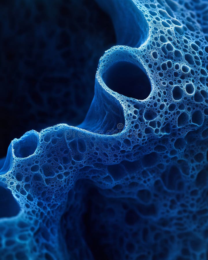 Abstract Blue Porous Texture: Deep Ocean Cave High Quality Image Stock ...