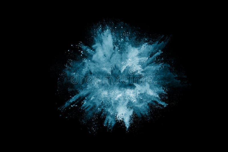 Abstract Blue Powder Splatted Background. Stock Image - Image of ...