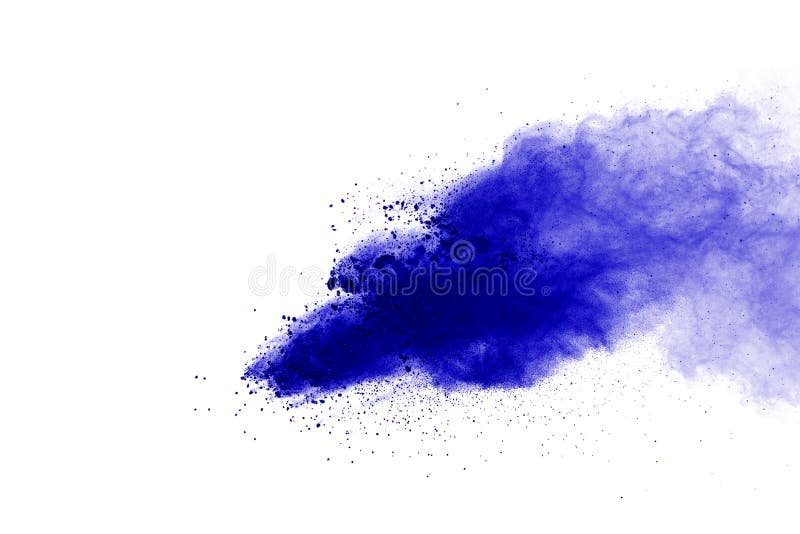 Abstract Blue Powder Splatted Background,Freeze Motion of Color Powder ...