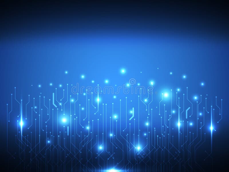 Abstract Blue Power Cyber Digital Technology Futuristic Background ...