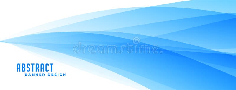 Abstract Blue Presentation Wave Banner Design Stock Vector ...