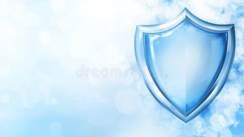 Abstract Blue Protection Shield, Security and Insurance Background ...