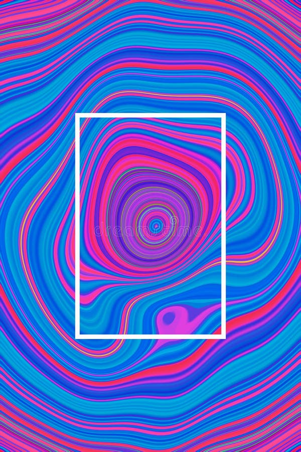 Abstract Blue Psychedelic Poster Background and Hypnotic Design, Liquid ...