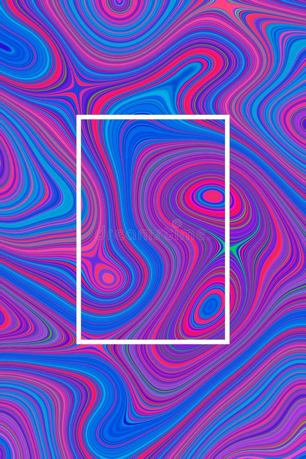 Abstract Blue Psychedelic Poster Background and Hypnotic Design, Pattern Stock Illustration ...