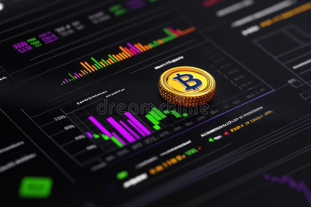 Abstract Blue and Purple Background with Business Data Analytics Charts ...