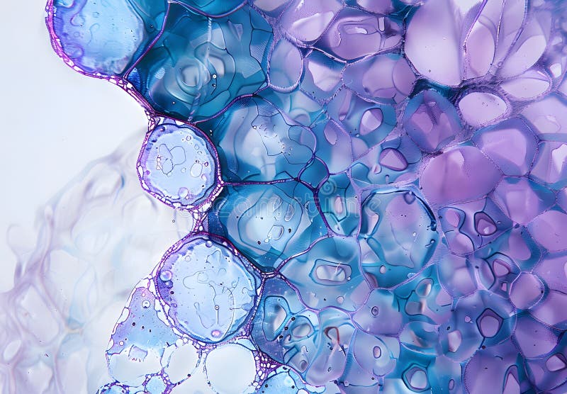Abstract Blue and Purple Cell Structure Stock Illustration ...