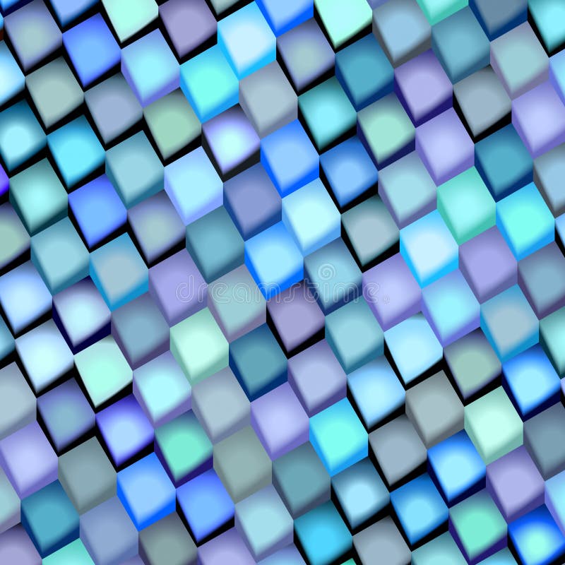 Abstract Blue Purple Cube Pattern Stock Illustration - Illustration of ...