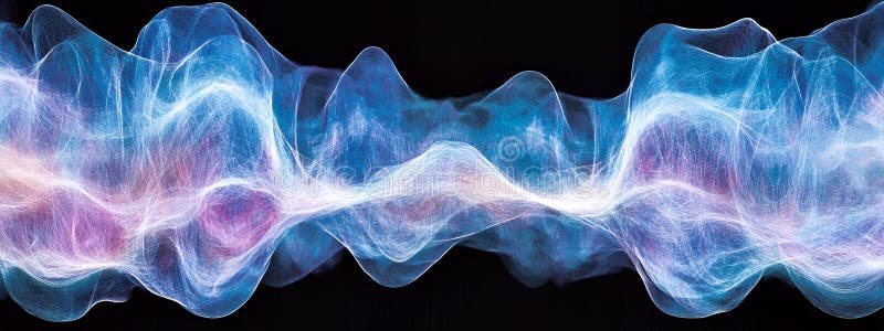 Abstract Blue and Purple Energy Waves Flowing Digital Light Glowing ...
