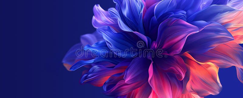 Abstract Blue and Purple Flower Background Stock Illustration ...