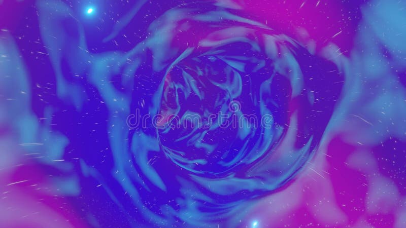 Abstract Blue Purple Hyperspace Wormhole Tunnel through Space Time ...