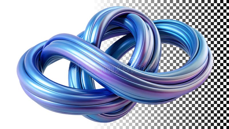 Abstract Blue Purple Infinity Loop, Dynamic Artistic Geometric Shape ...