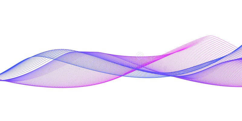 Abstract Blue and Purple Lines on White Background. Vector Illustration ...