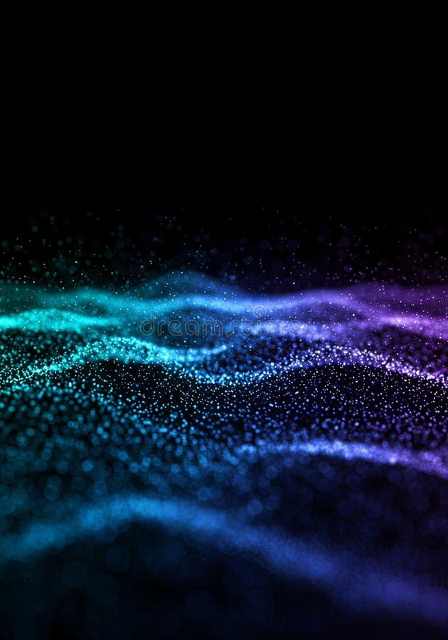 Abstract Blue Purple Particle Wave Background Stock Illustration ...