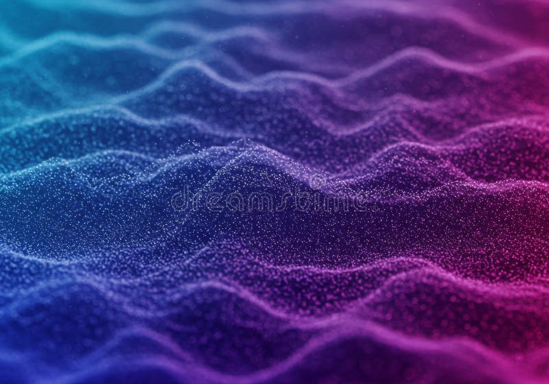 Abstract Blue Purple Particle Wave Background Stock Illustration ...