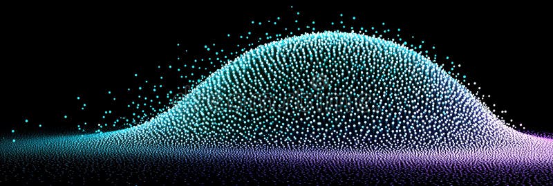 Abstract Blue Purple Particle Wave Background Data Visualization ...
