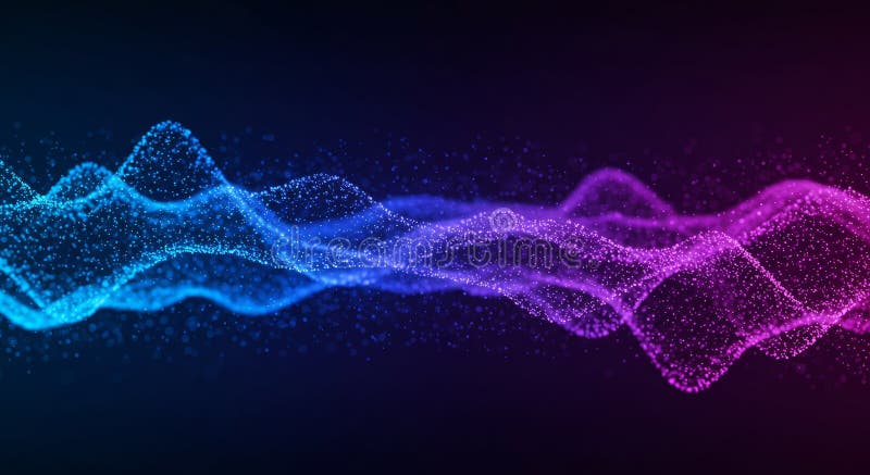 Abstract Blue Purple Particle Wave Vibrant Blue and Purple Particles ...