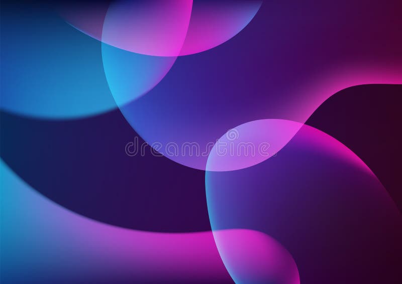 Abstract Blue Purple Pink Gradient Background with Translucent Shapes ...