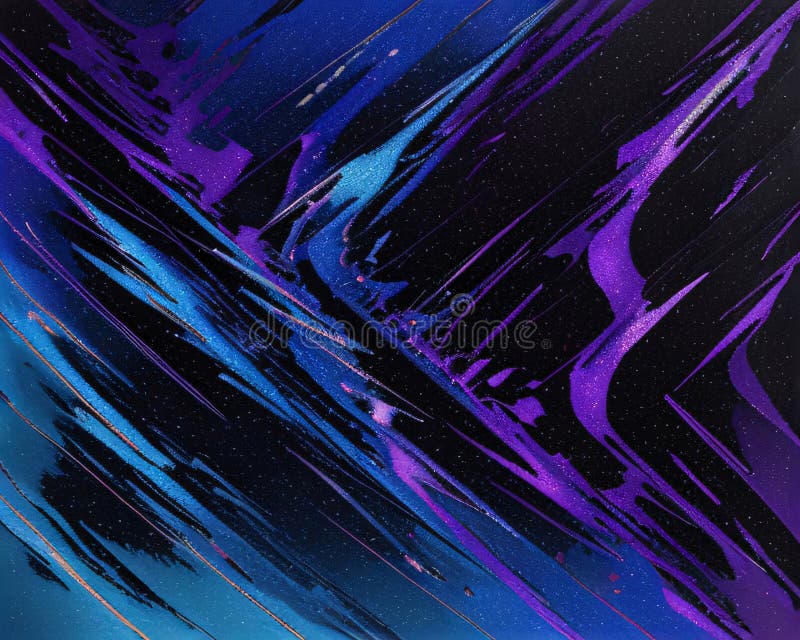 Abstract Blue and Purple Rugged Shapes. Dark Blue Background with White ...