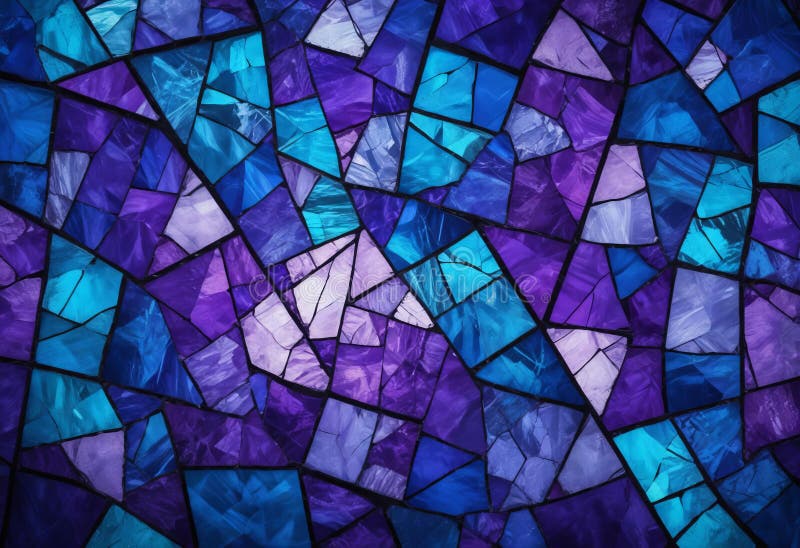 Abstract Blue and Purple Stained Glass Texture Stock Illustration ...
