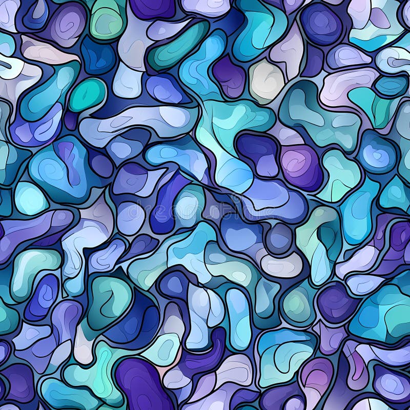 Abstract Blue Purple Swirl Pattern Seamless Texture Fluid Design ...