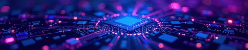 Abstract Blue Purple Tech Circuit Board Texture Electric Technology ...