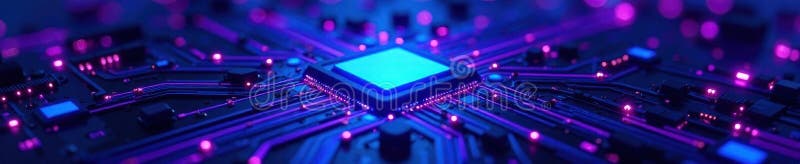 Abstract Blue Purple Tech Circuit Board Texture Blue Vector Digital ...
