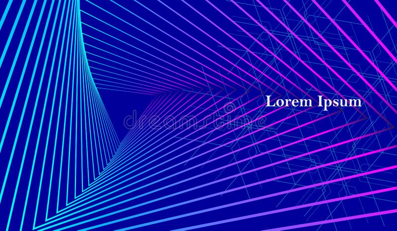 Abstract Blue Purple Triangle, Network Concept, Geometric Pattern ...