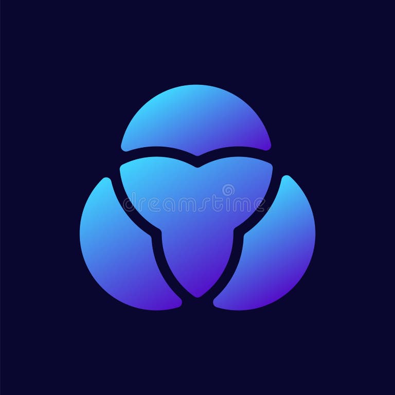 Abstract Blue and Purple Triangular Shape with Smooth Gradient Design ...