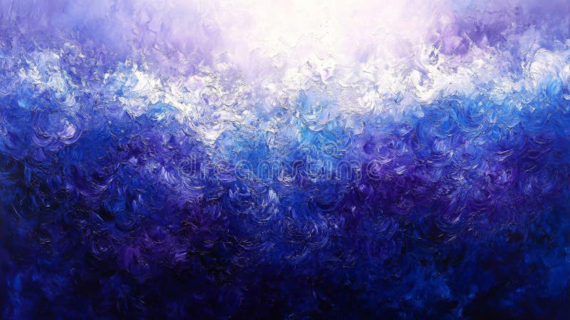 Abstract Blue Purple Wave Painting with White Light Stock Illustration ...