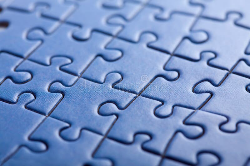 Abstract Blue Puzzle Background Stock Image - Image of assemble, answer ...