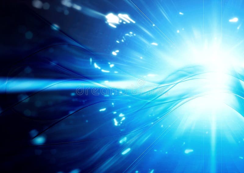 Abstract Blue Rays Background Shining in Outer Space Stock Photo ...