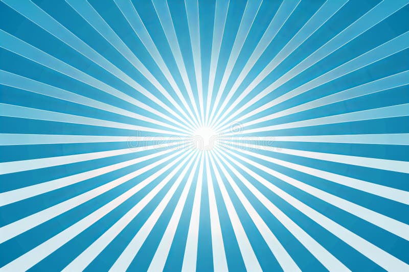 Abstract Blue Rays in the Background with a White Center, Illustration ...