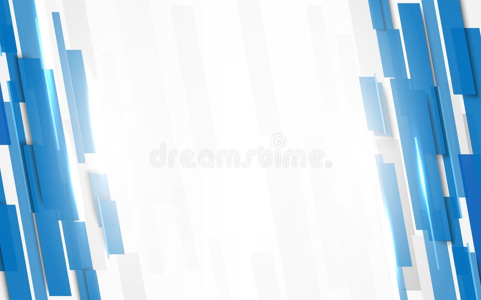 Abstract Blue Rectangles Geometric Motion Technology Digital Hi Tech Concept Background Stock ...
