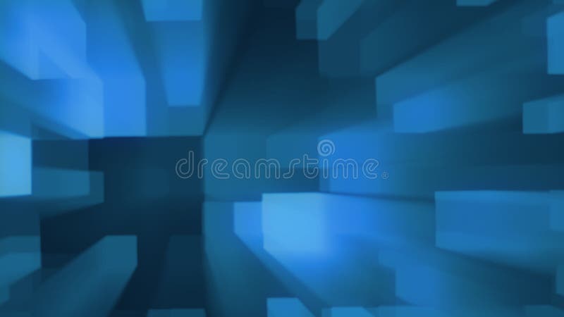 Abstract Blue Rectangular Blocks Moving in a Digital Data Stream Background Loop Stock Video ...