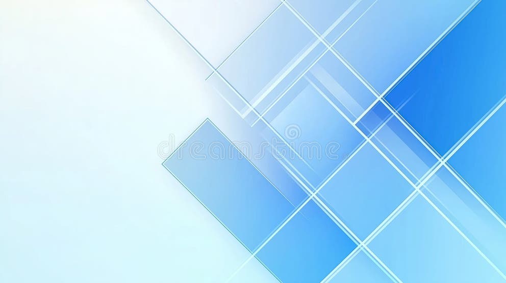 Abstract Blue Rectangular Design with Gradient. Modern Geometric Shapes ...