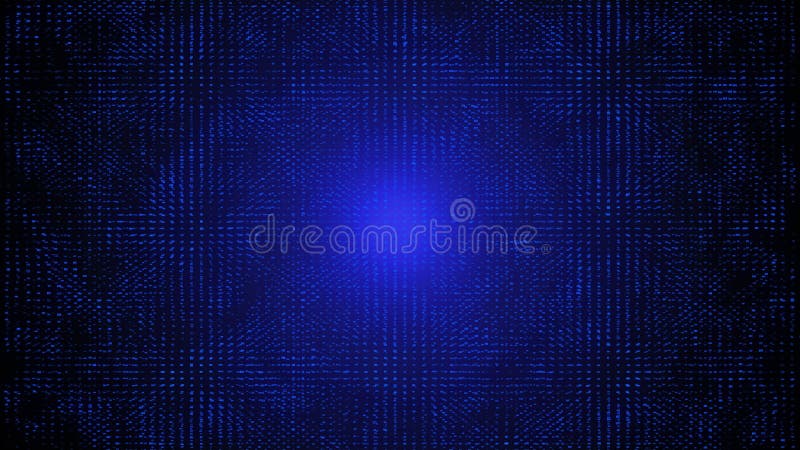 Abstract Blue Rectangular Dots Flickering on Center Glow Copy Space for ...