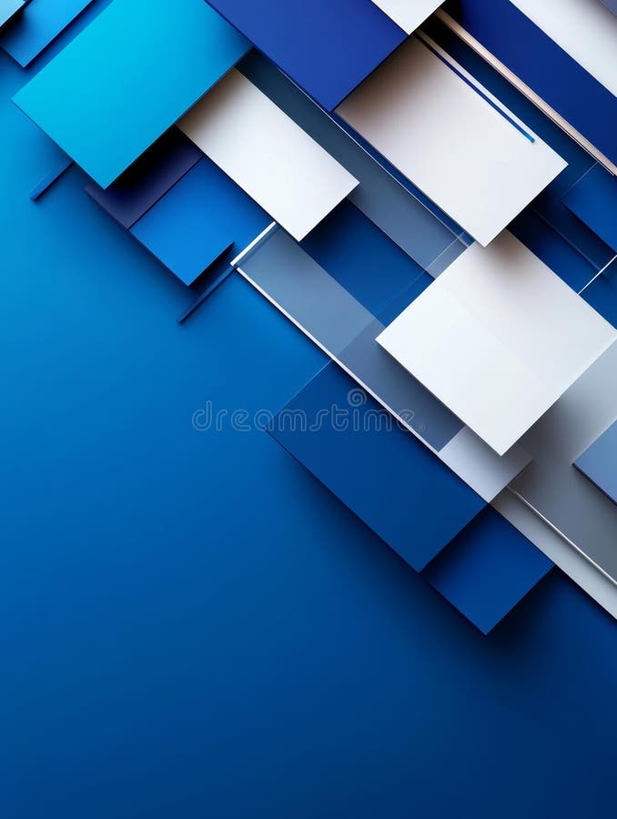 Abstract Blue Rectangular and Triangular Shapes Arrangement Geometric ...