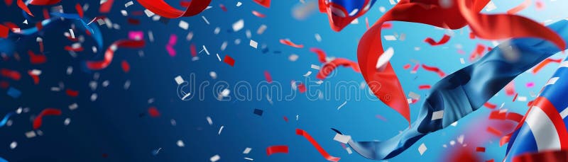 Abstract Blue and Red Confetti Background Stock Illustration ...