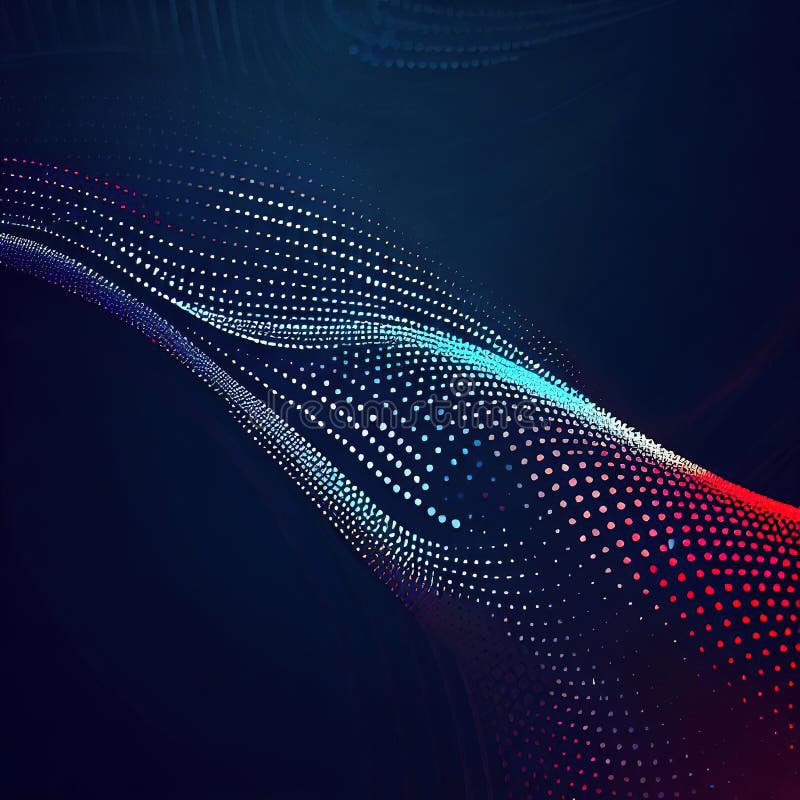 Abstract Blue and Red Dynamic Wavy Line Dotted Texture ,Dark Blue ...