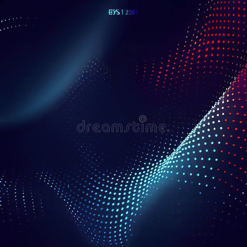 Abstract Blue and Red Dynamic Wavy Line Dotted Texture ,Dark Blue ...