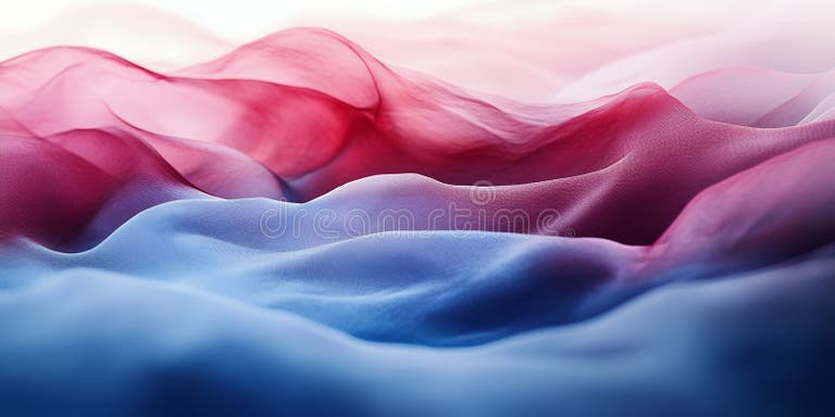 Abstract Blue Red Fabric Texture Soft Draped Silk Chiffon Background ...