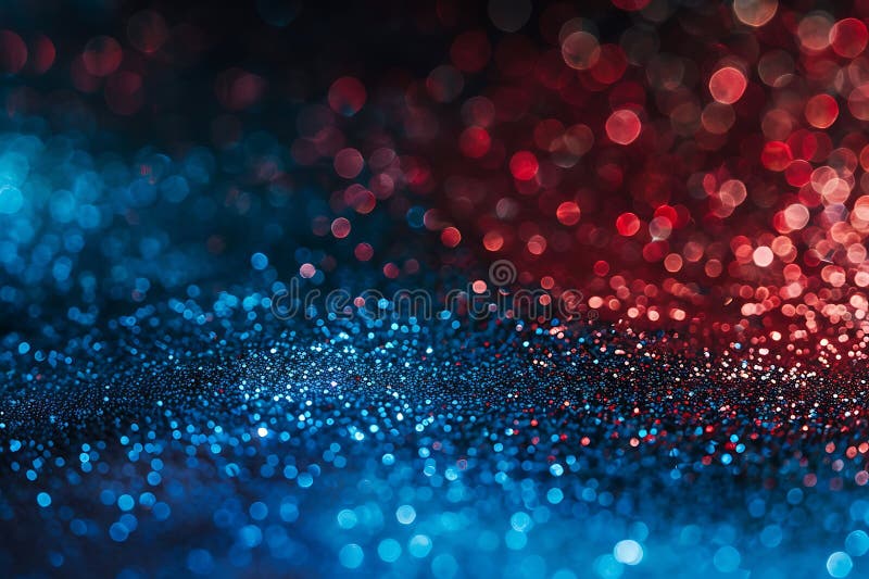 Abstract Blue and Red Glitter Sparkle Background with Bokeh Lights ...