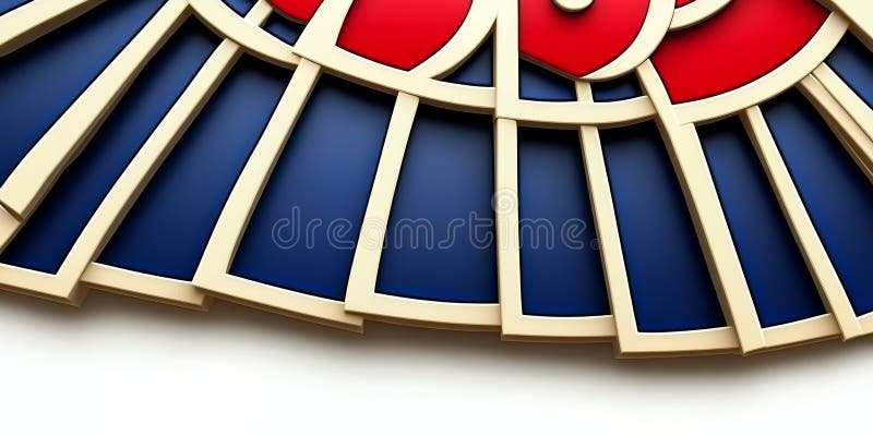 Abstract Blue Red and Gold Geometric Design Modern Art Deco Style ...