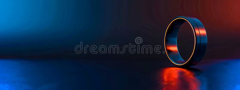 Abstract Blue and Red Gradient Background with Black Ring Stock Image ...