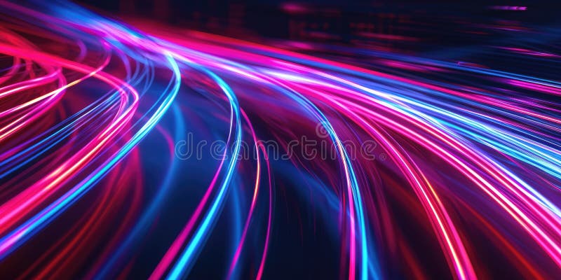 Abstract Blue and Red Light Streaks Background. Resplendent. Stock ...