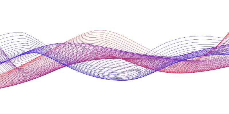 Abstract Blue and Red Lines on White Background. Vector Illustration ...