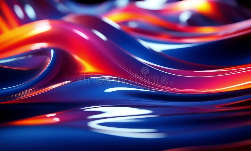 Abstract Blue and Red Liquid Wave Background Stock Video - Video of ...